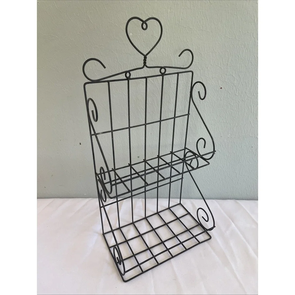 Wall Decor | Vintage Two Tier Wrought Iron Style Wall Tabletop Metal ...